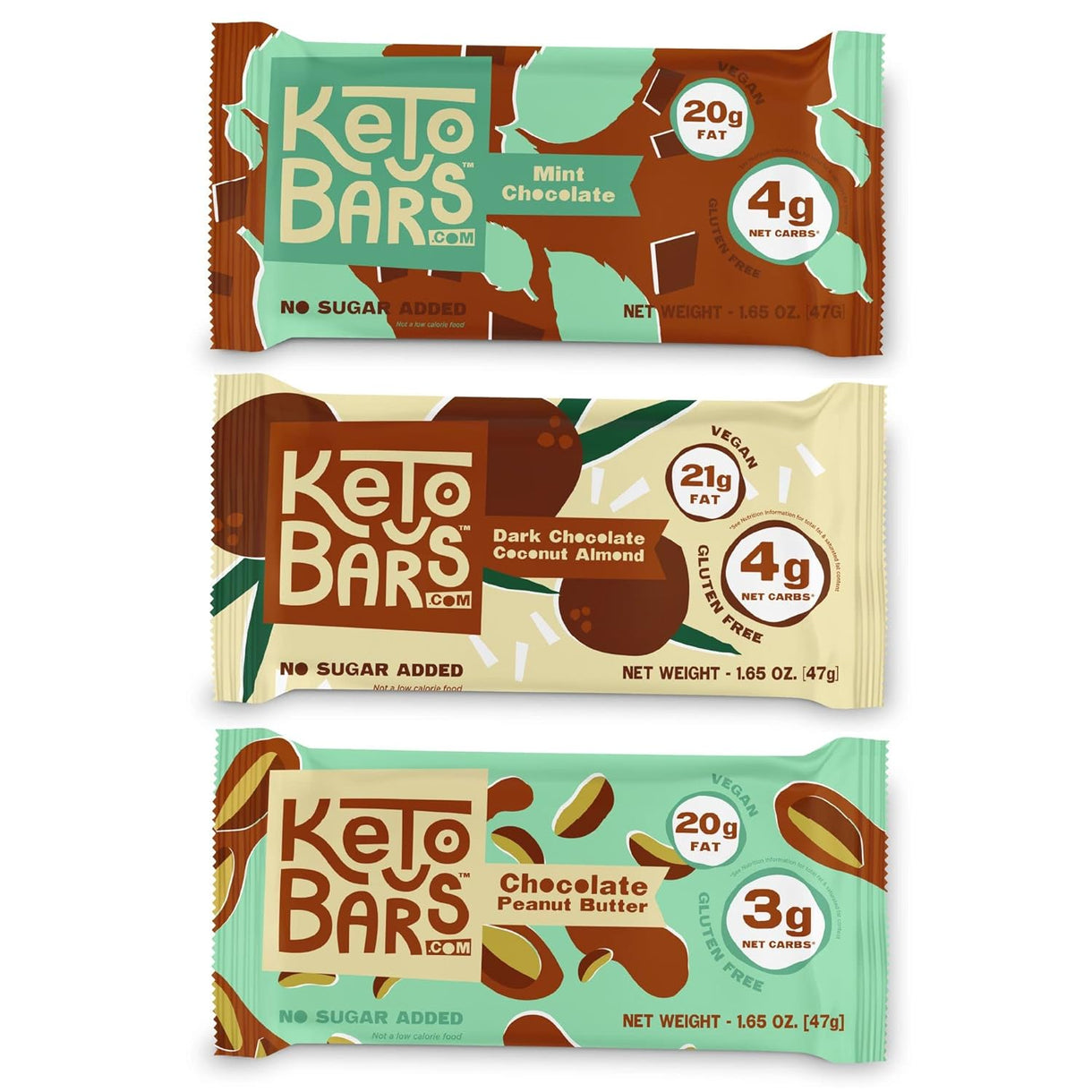 Keto Bars Sampler Pack with 12 High Fat Low Carb Keto Bars from ...